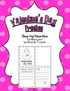 FREE LANGUAGE ARTS LESSON – “FREEBIE: Valentine’s Day Foldable Card ...