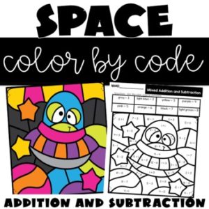 FREE MATH LESSON – “Color by Number Addition and Subtraction Space ...