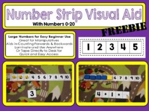 FREE MATH LESSON – “Number Strip Visual Aid Freebie” – The Best of ...