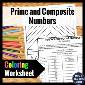 FREE MATH LESSON – “Prime and Composite Numbers Color By Number 4.OA.4 ...