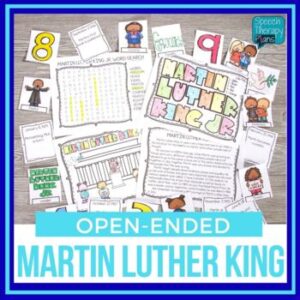 FREE LANGUAGE ARTS LESSON – “Martin Luther King Day | Speech Therapy ...